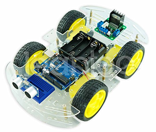 Kit-robot-Arduino-de-4-ruedas-con-sensor-ultrasonido-HC-SR04-Chasis-4WD ...