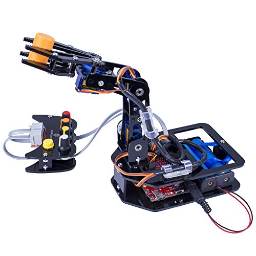 SunFounder-DIY-Robotic-Arm-kit-4-Axis-Servo-Control-Rollarm-with-Wired-Controller-for-Arduino ...